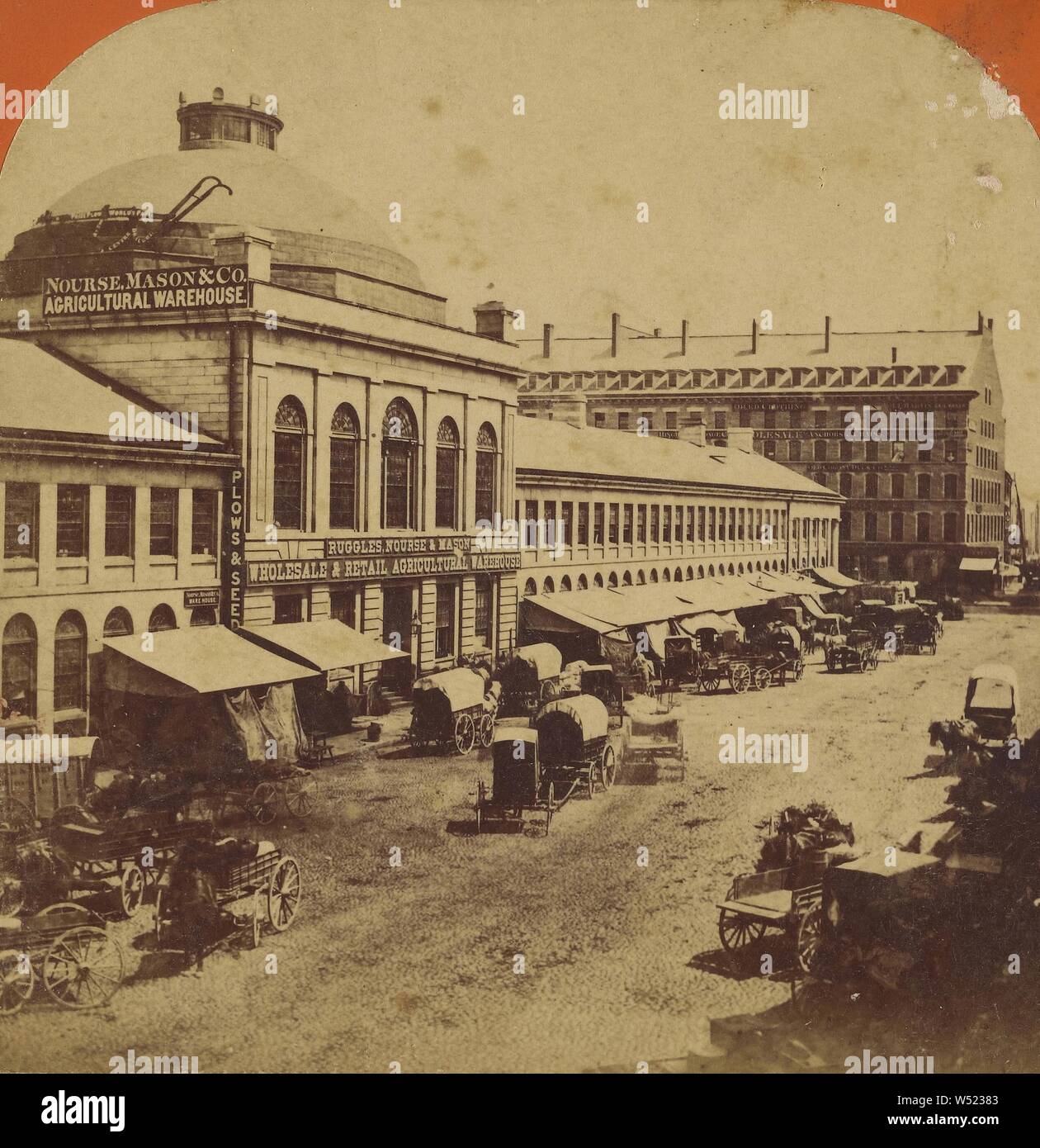 Burney Market, Boston, Mass., Deloss Barnum (American, 1825 - 1873 ...