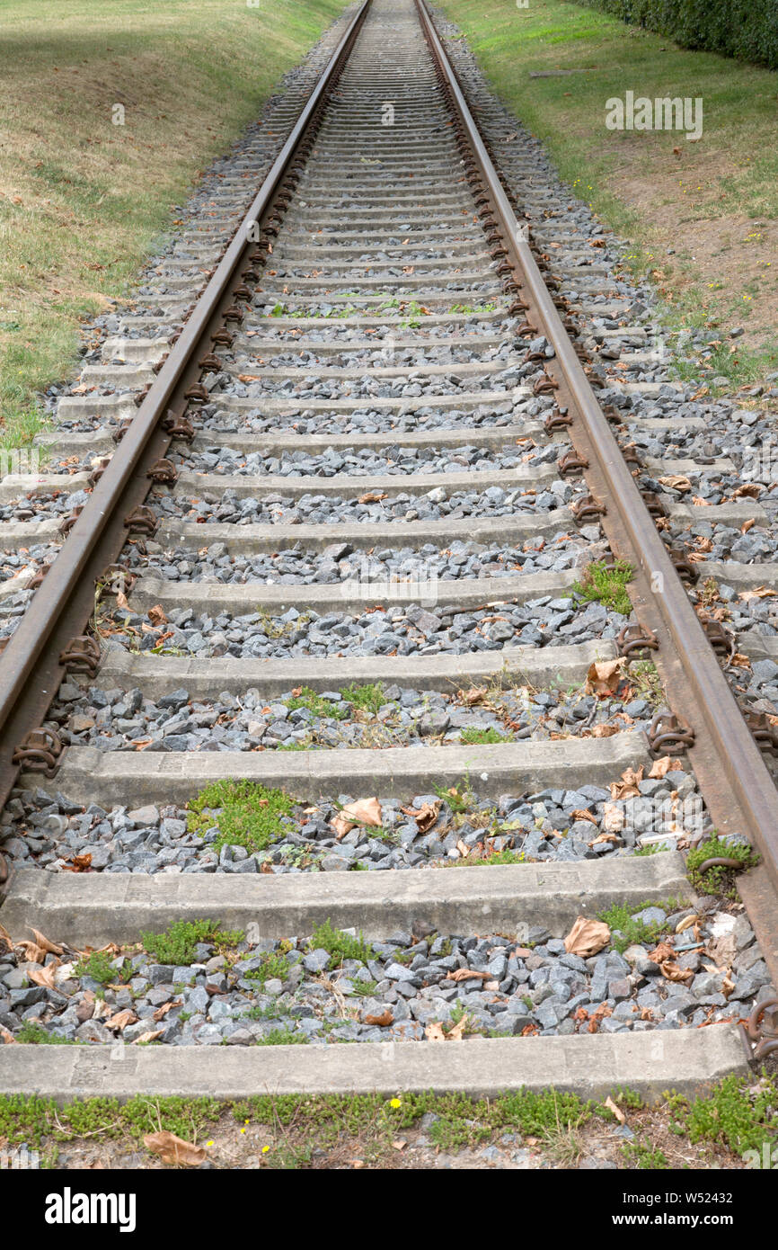 Railway Track in Natural Setting, Frankfurt; German Stock Photo - Alamy