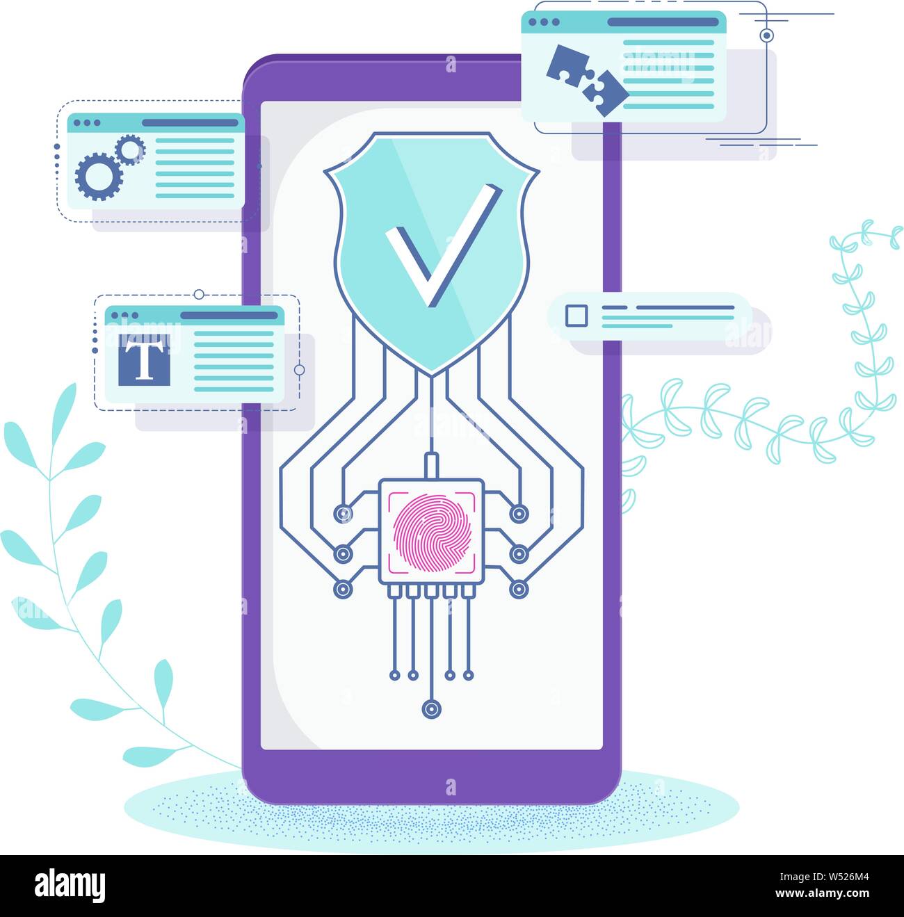 Phone screen code hacker Stock Vector Images - Alamy