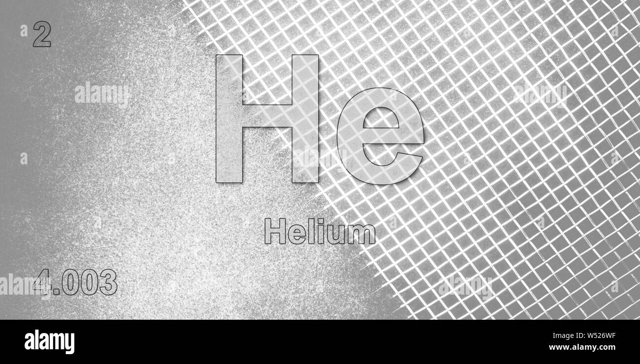 Helium chemical element atomic data and symbol illustration backdrop ...