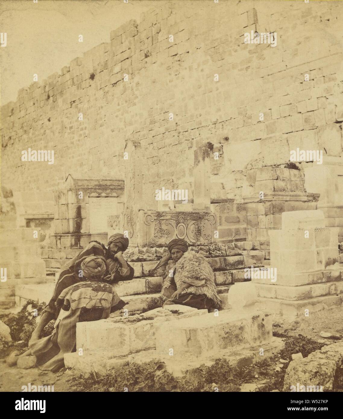 Jerusalem. - Turkish Tombs and Arab Shepherds. From near the Golden ...