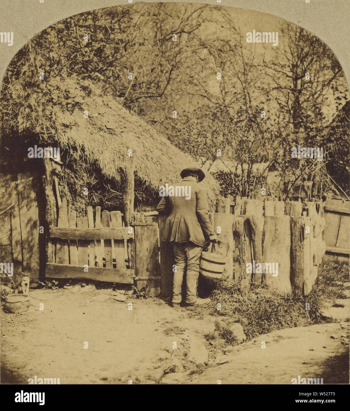 Scenes in Our Village. John Sims at his Pigstye., Attributed to William ...