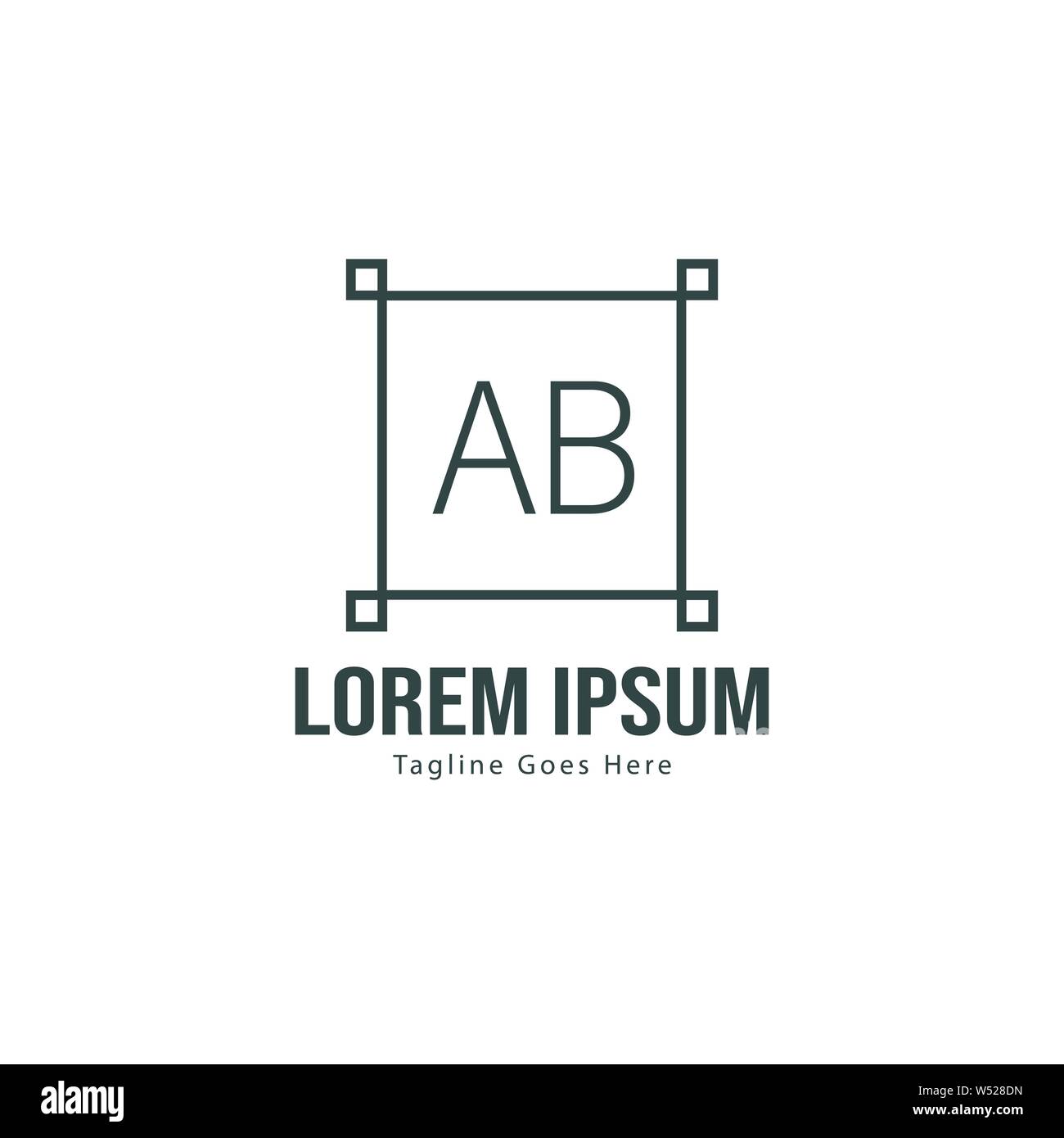 AB Letter Logo Design. Creative Modern AB Letters Icon Illustration ...