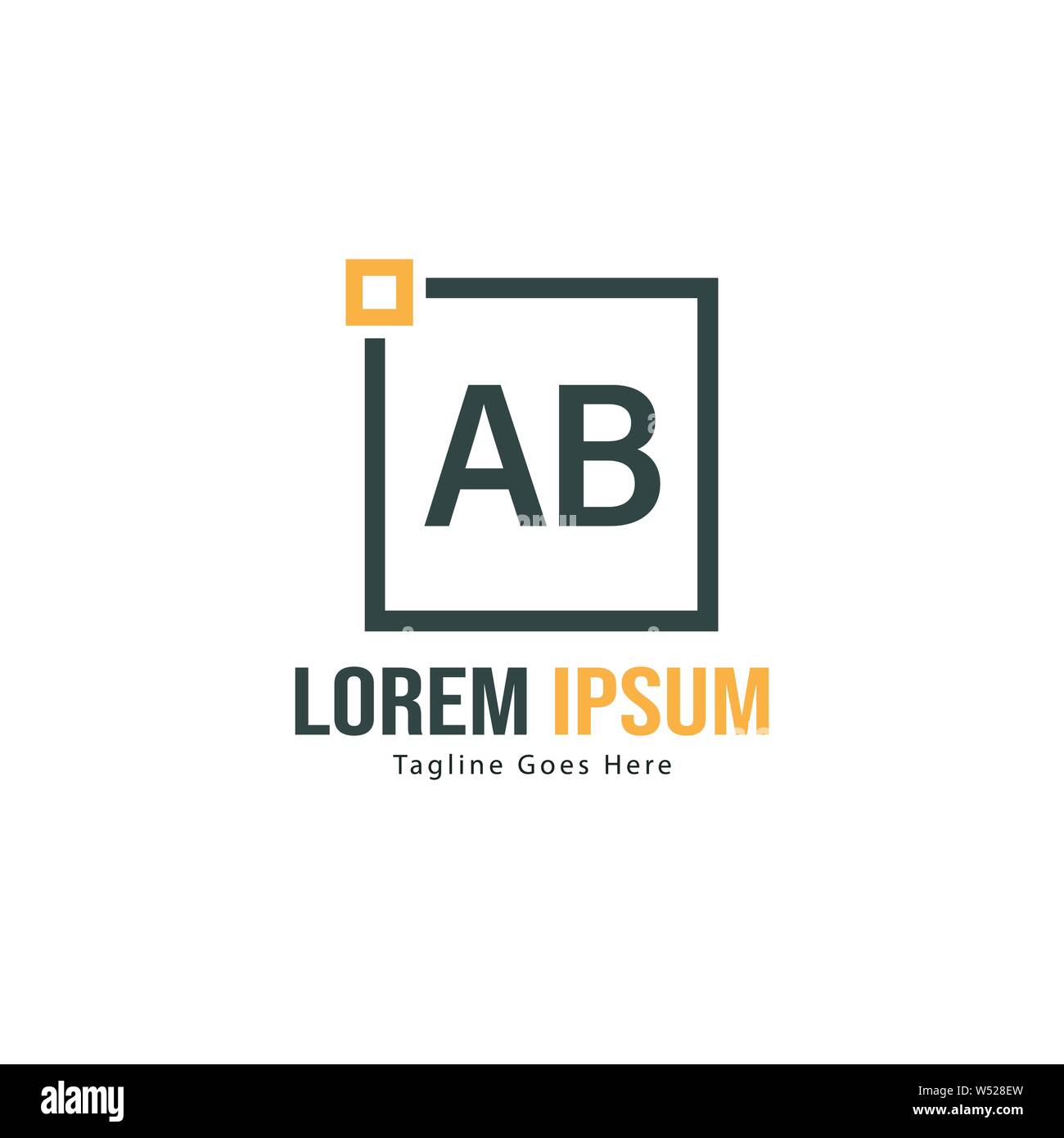 AB Letter Logo Design. Creative Modern AB Letters Icon Illustration ...