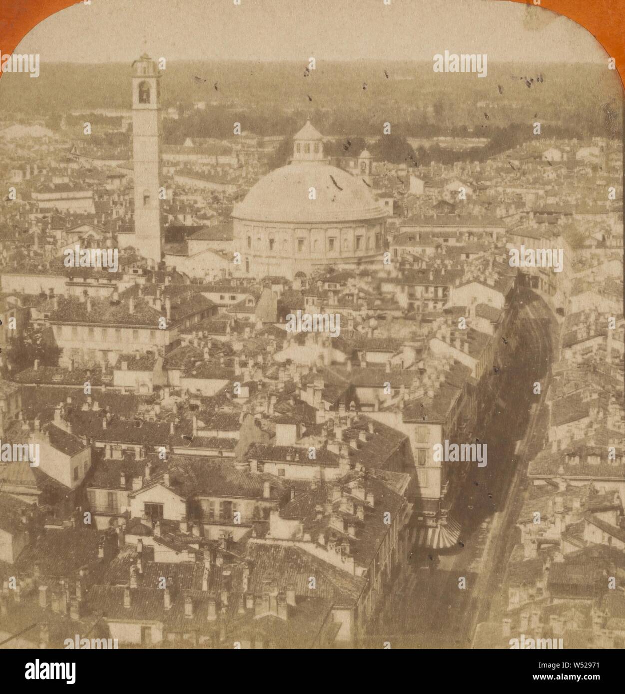 Panorama, Milan, Attributed to Adolphe Block (French, 1829 - about 1900 ...