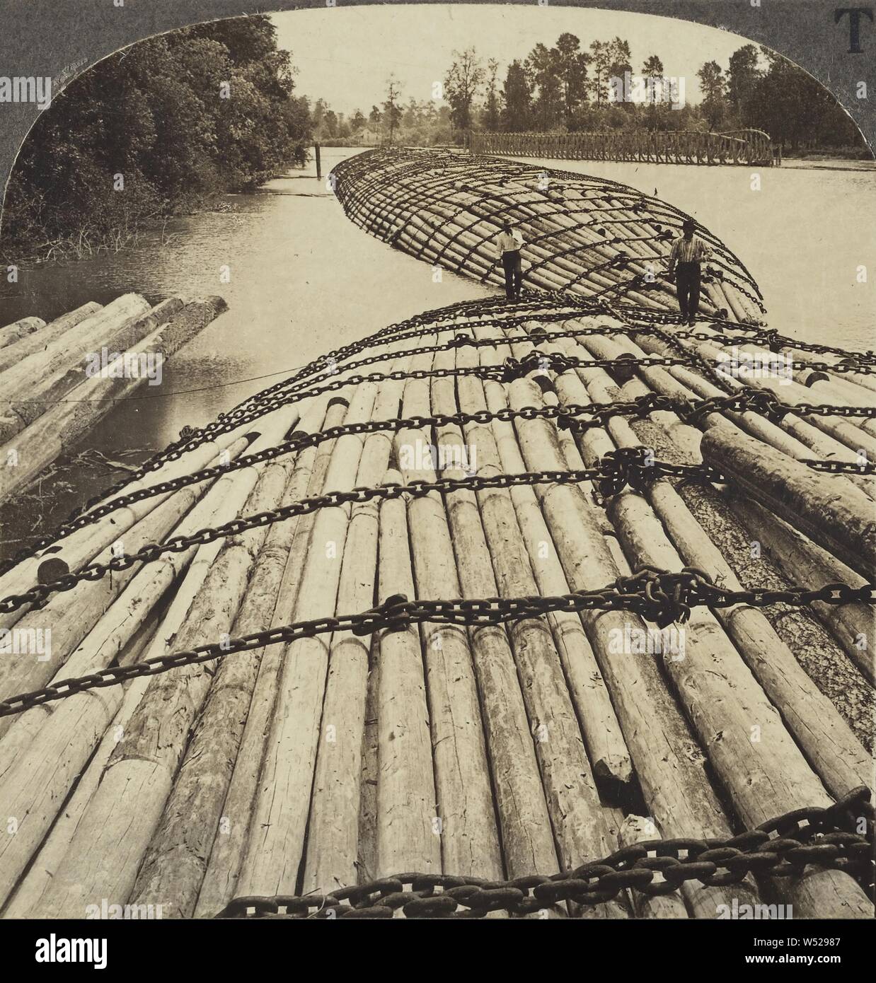 Great chained log rafts hi-res stock photography and images - Alamy