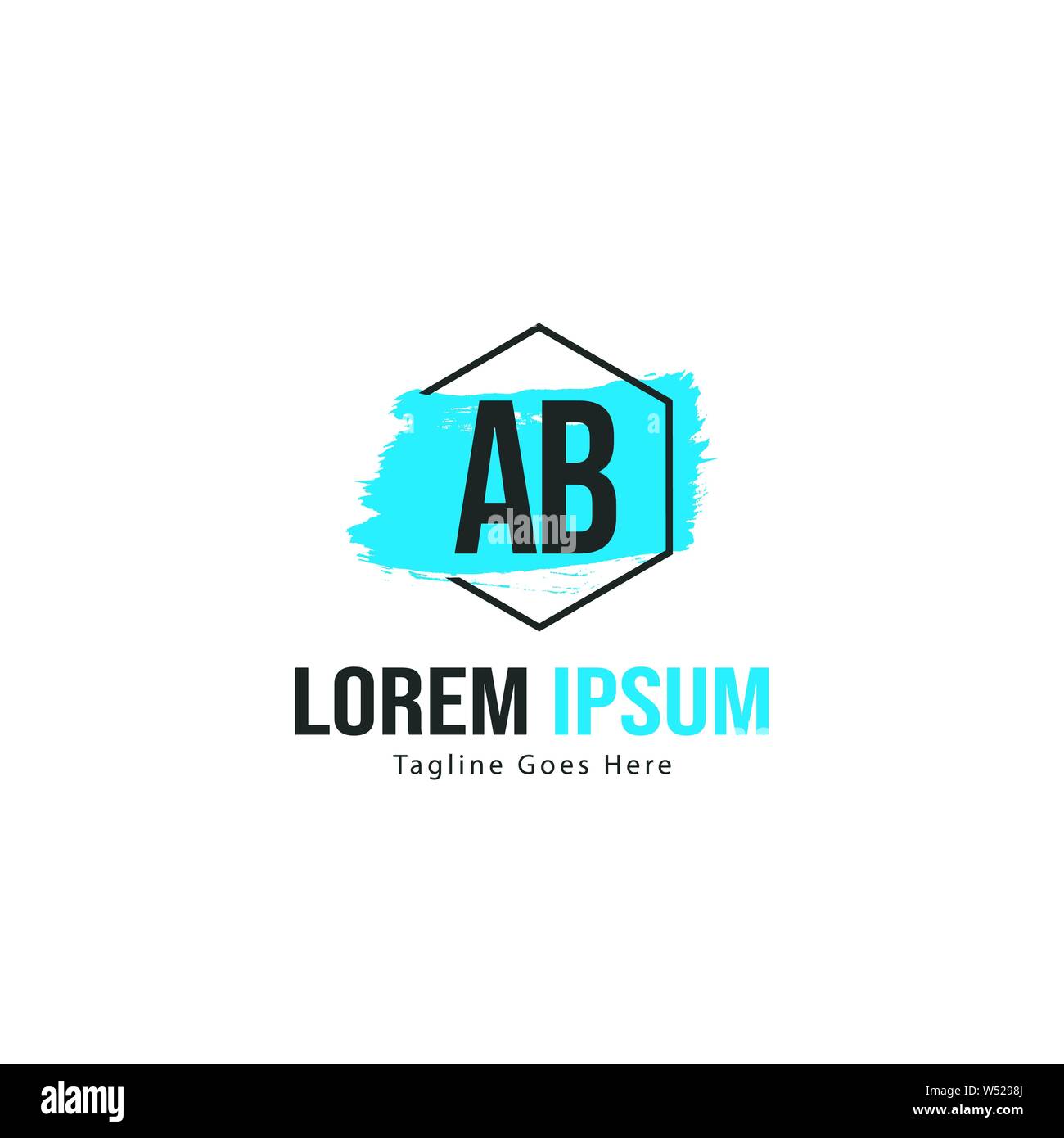 AB Letter Logo Design. Creative Modern AB Letters Icon Illustration ...