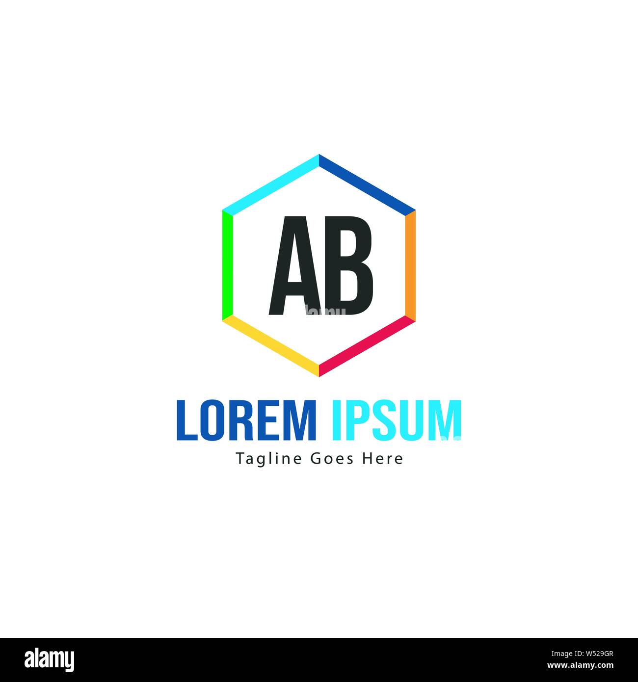 AB Letter Logo Design. Creative Modern AB Letters Icon Illustration ...