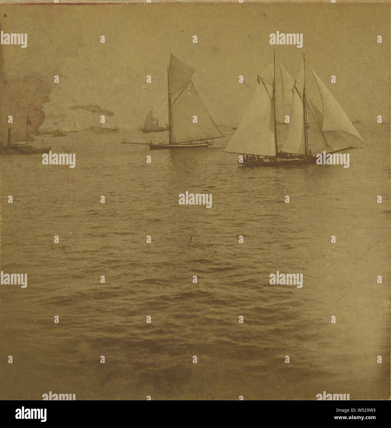 The Puritan, Great International Yacht Race., Benjamin West Kilburn ...