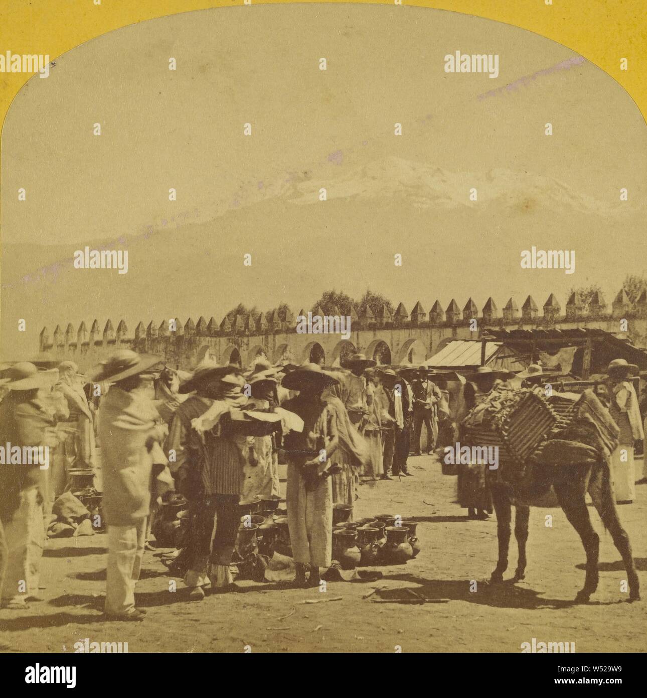 Market Scene in Ameca-meca, Mexico., Benjamin West Kilburn (American ...