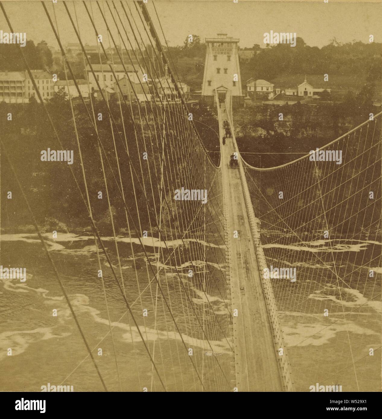 Suspension Bridge, Niagara Falls., Benjamin West Kilburn (American ...