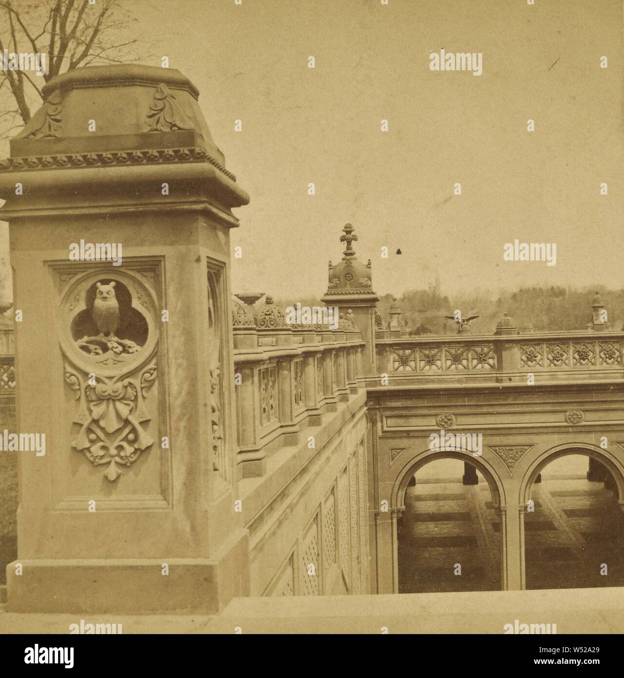 Terrace Bridge Arch, Central Park, New York., Benjamin West Kilburn ...