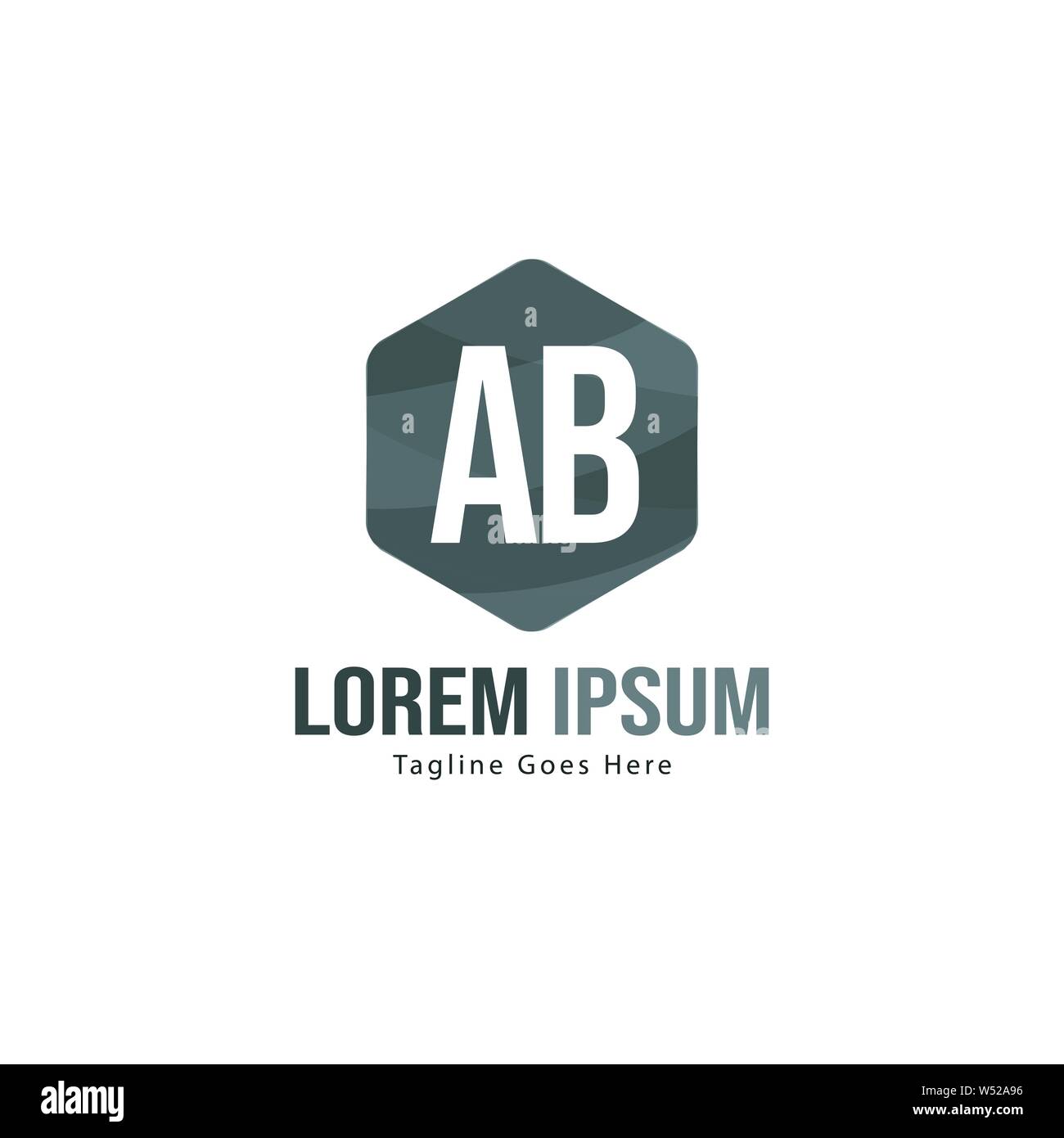 AB Letter Logo Design. Creative Modern AB Letters Icon Illustration ...