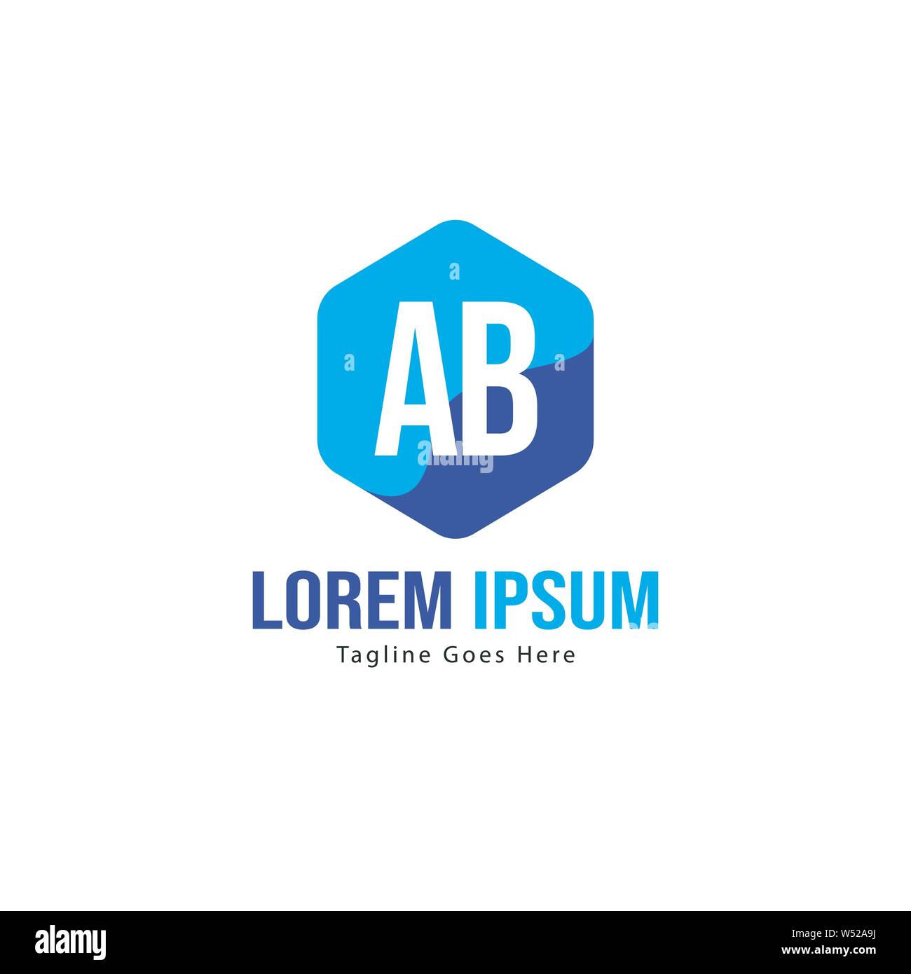 AB Letter Logo Design. Creative Modern AB Letters Icon Illustration ...