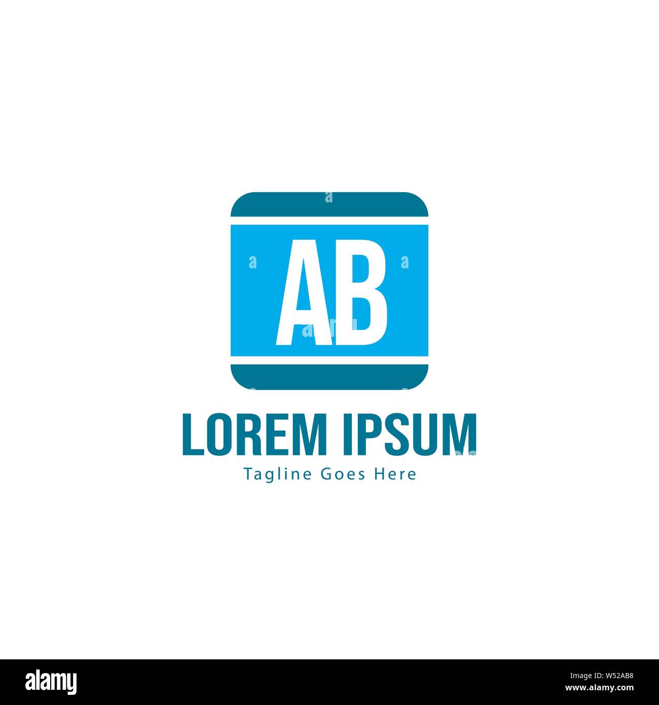 AB Letter Logo Design. Creative Modern AB Letters Icon Illustration ...