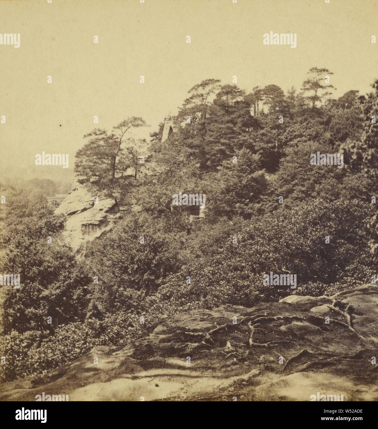 Hawkstone. Grotto Rocks from Terrace., Laing (Swiss, active 1860s ...