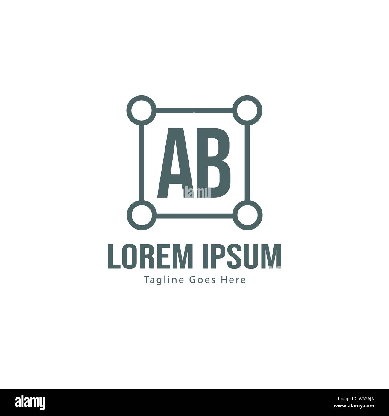 AB Letter Logo Design. Creative Modern AB Letters Icon Illustration ...