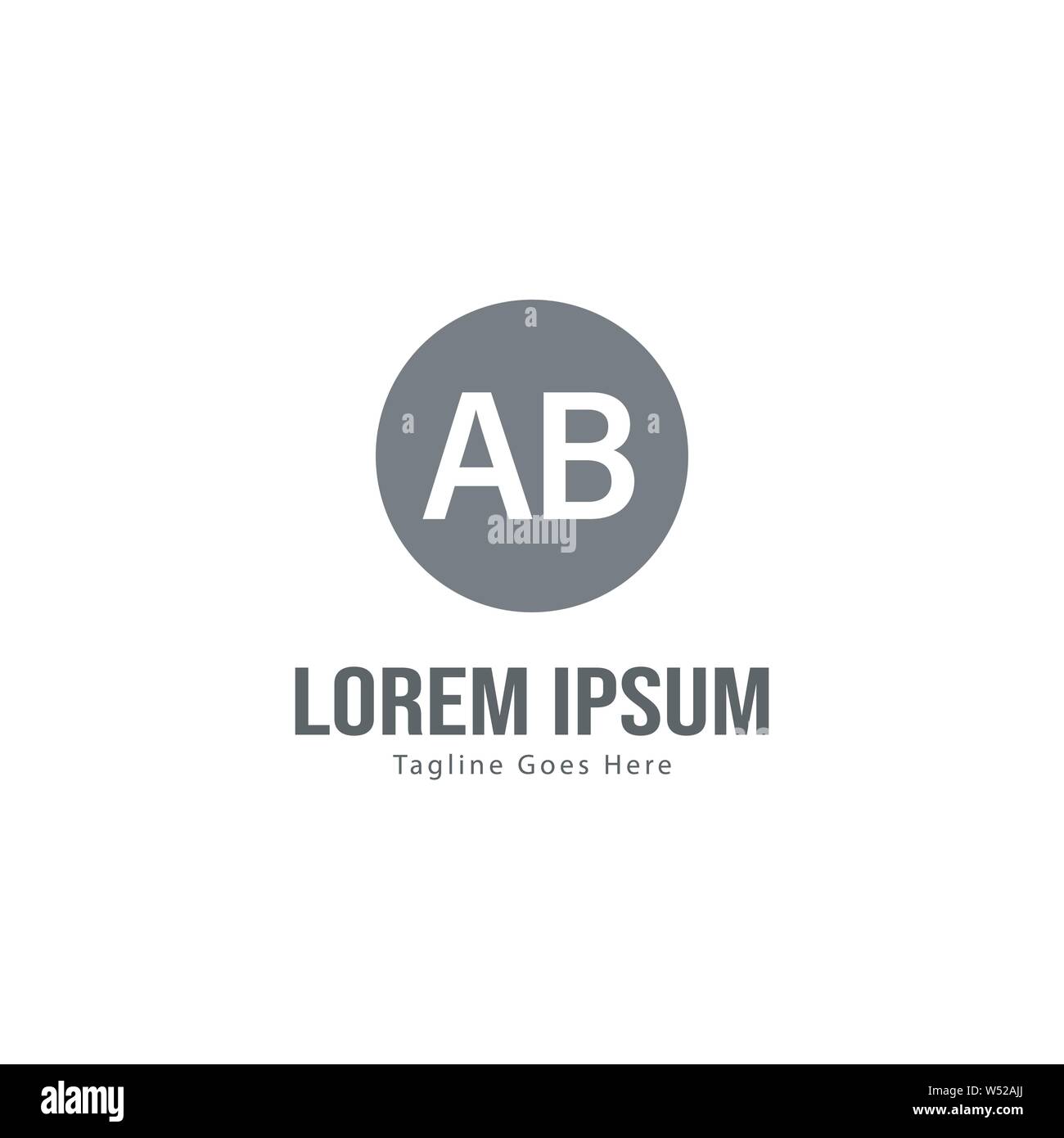 AB Letter Logo Design. Creative Modern AB Letters Icon Illustration ...