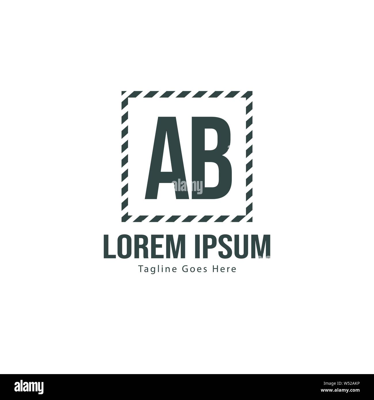 AB Letter Logo Design. Creative Modern AB Letters Icon Illustration ...