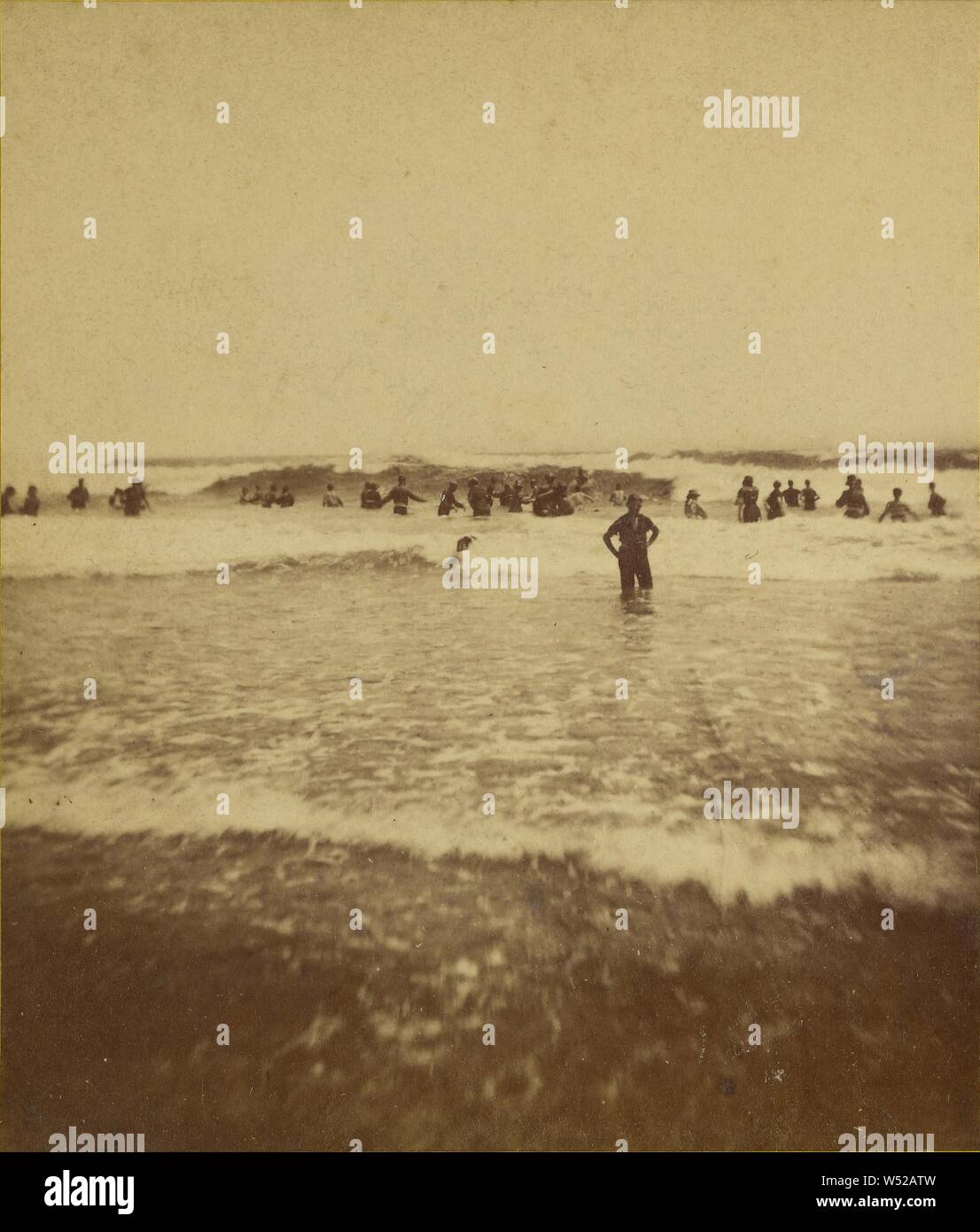 Bathing Scene, Narragansett Pier, R.I., Thomas Lewis (American, died ...