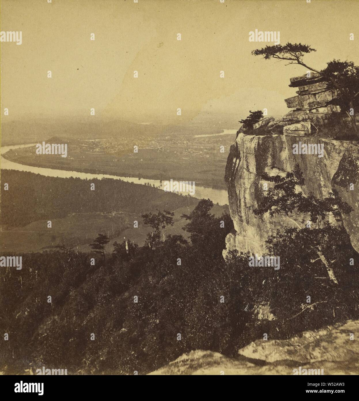 Chattanooga from W. Side of Point, Lookout Mountain, Tennessee, J ...