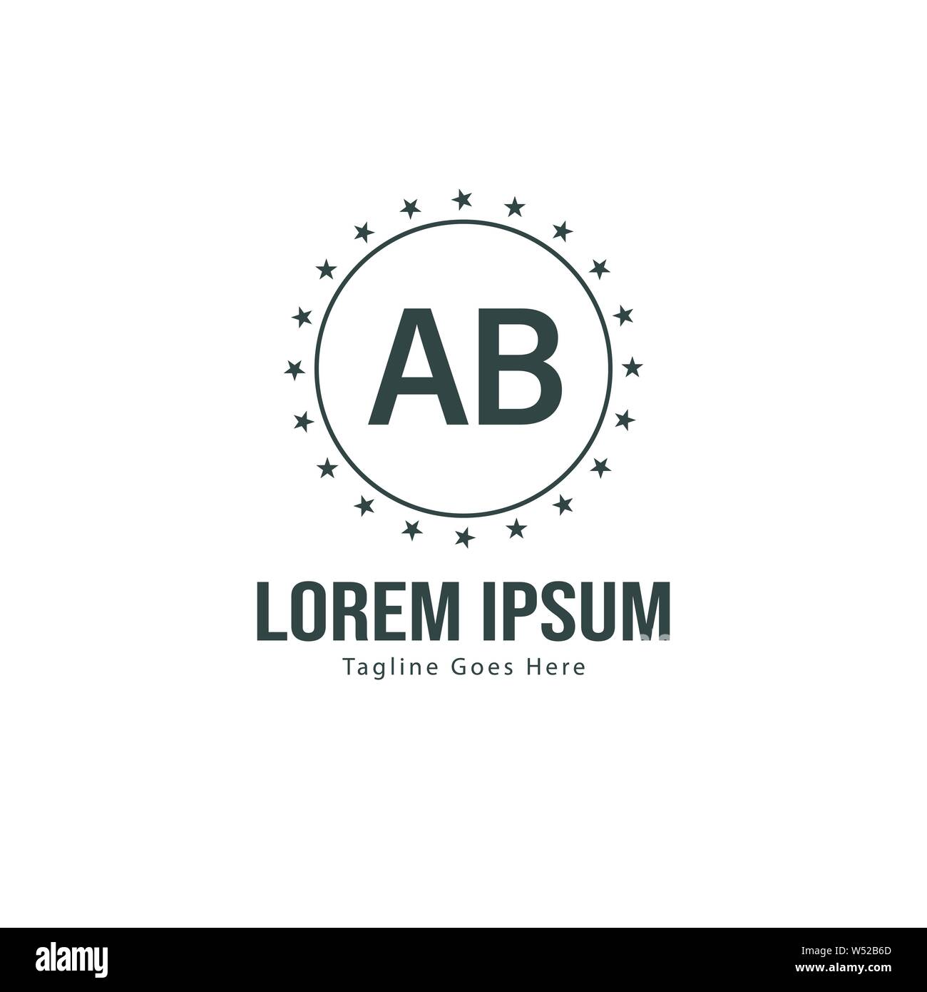 AB Letter Logo Design. Creative Modern AB Letters Icon Illustration ...