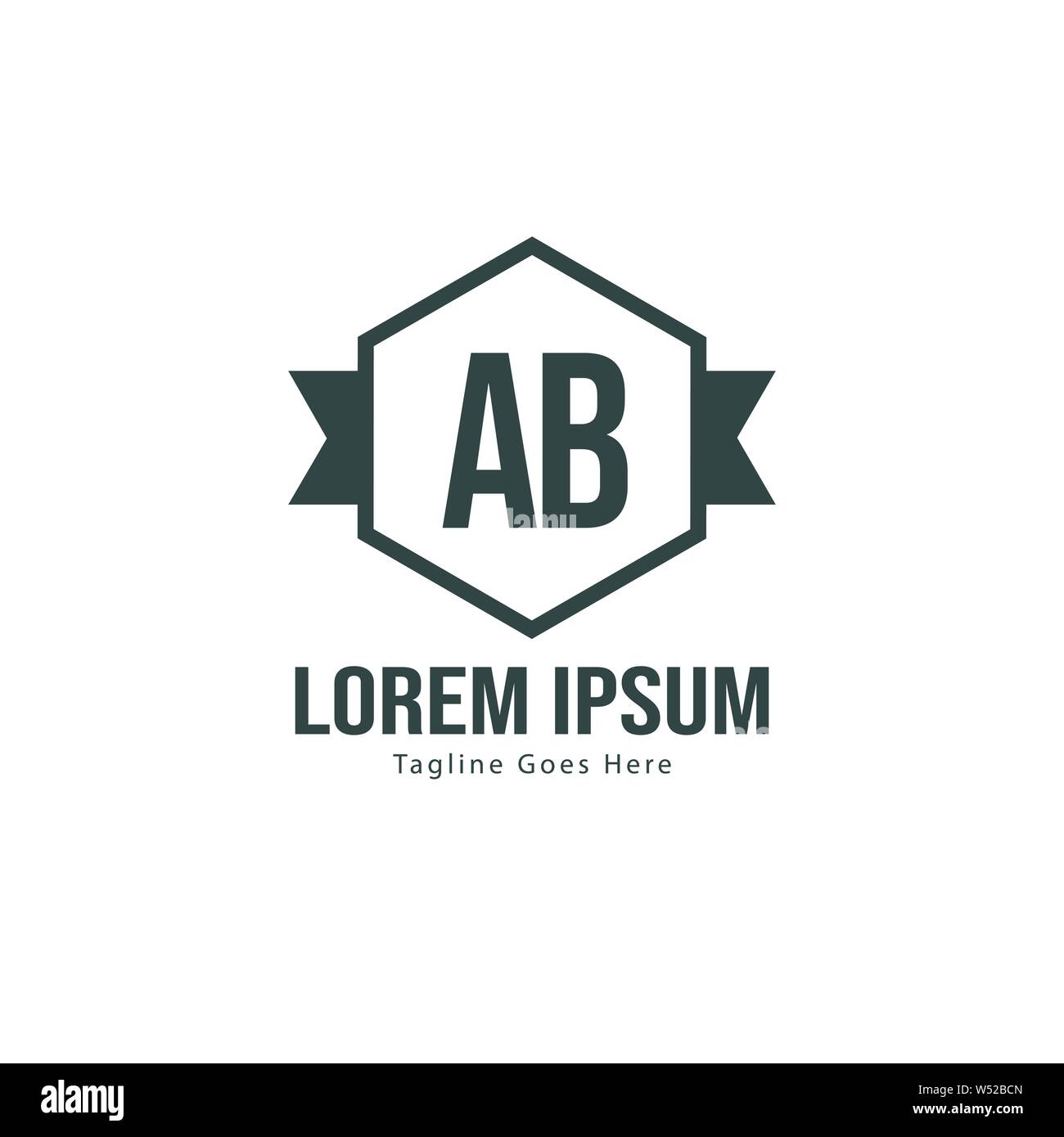 AB Letter Logo Design. Creative Modern AB Letters Icon Illustration ...