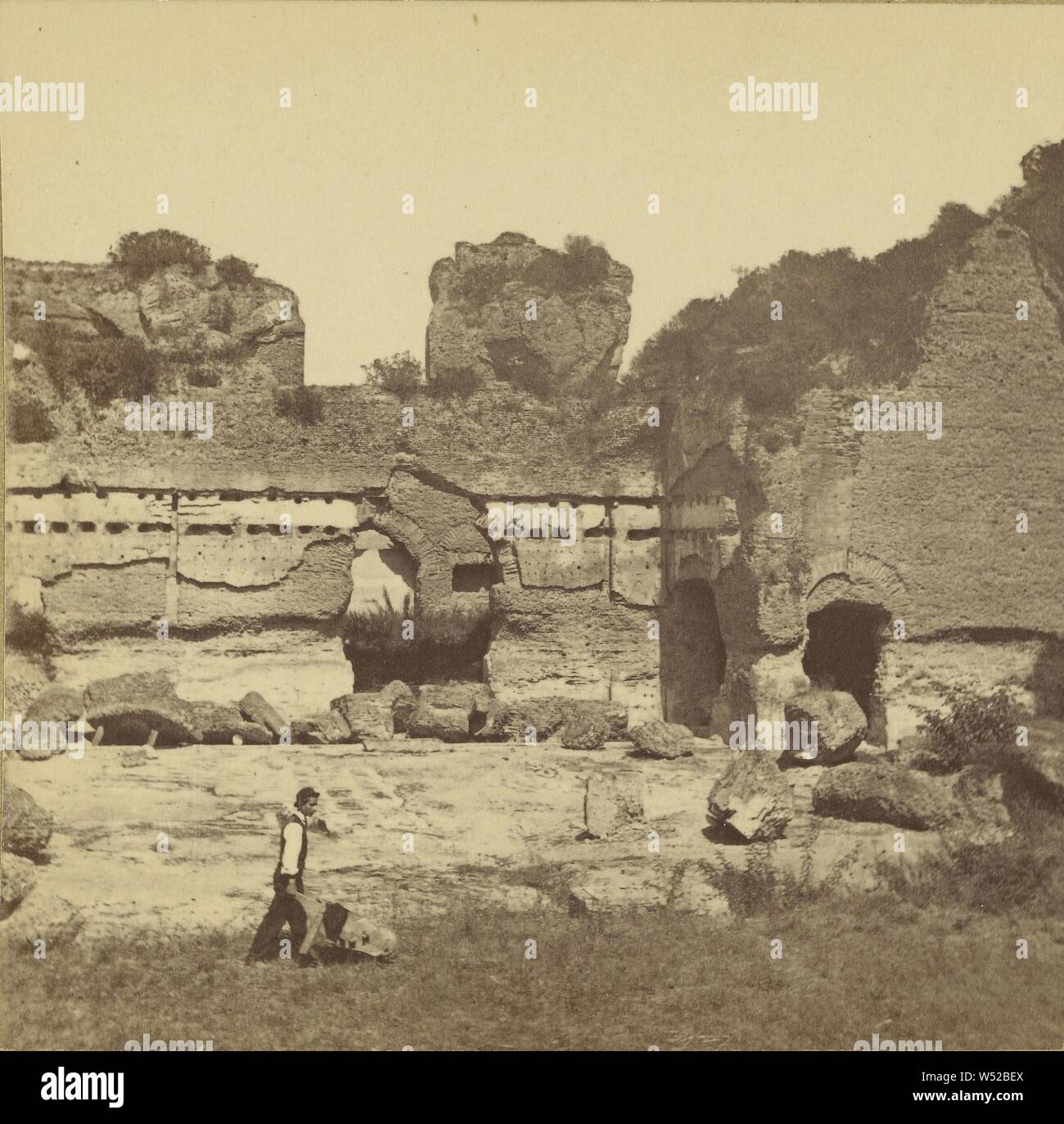 View of Caracalla, Michele Mang & Company, 1860s, Albumen silver print ...