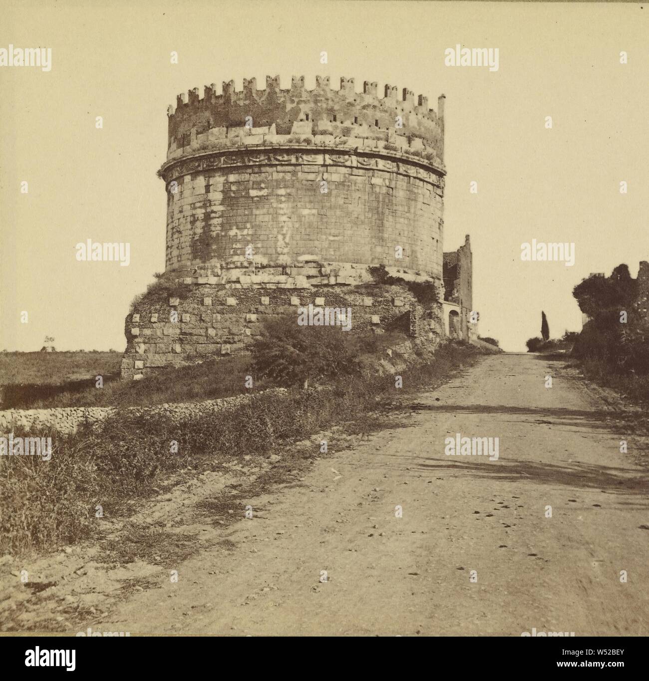 Tomb of Cecilia Metella, Michele Mang & Company, 1860s, Albumen silver ...