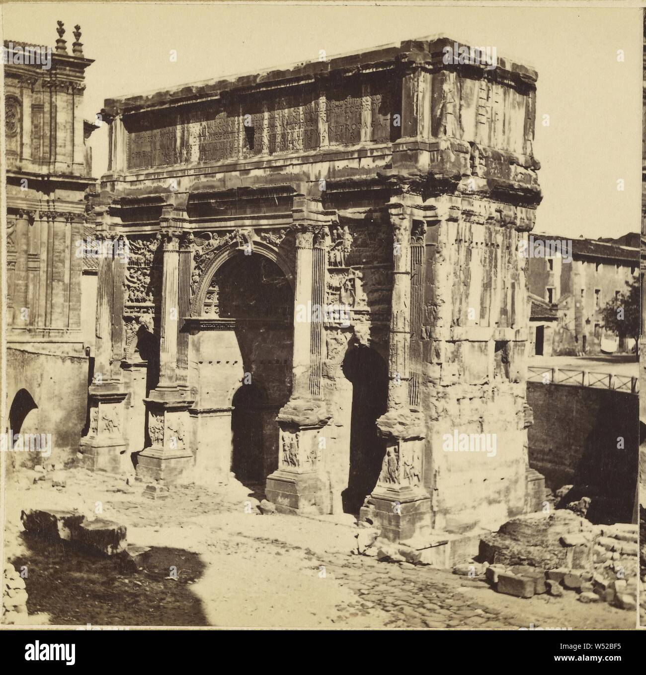 Arch of Septimus Severus, Michele Mang & Company, 1860s, Albumen silver ...