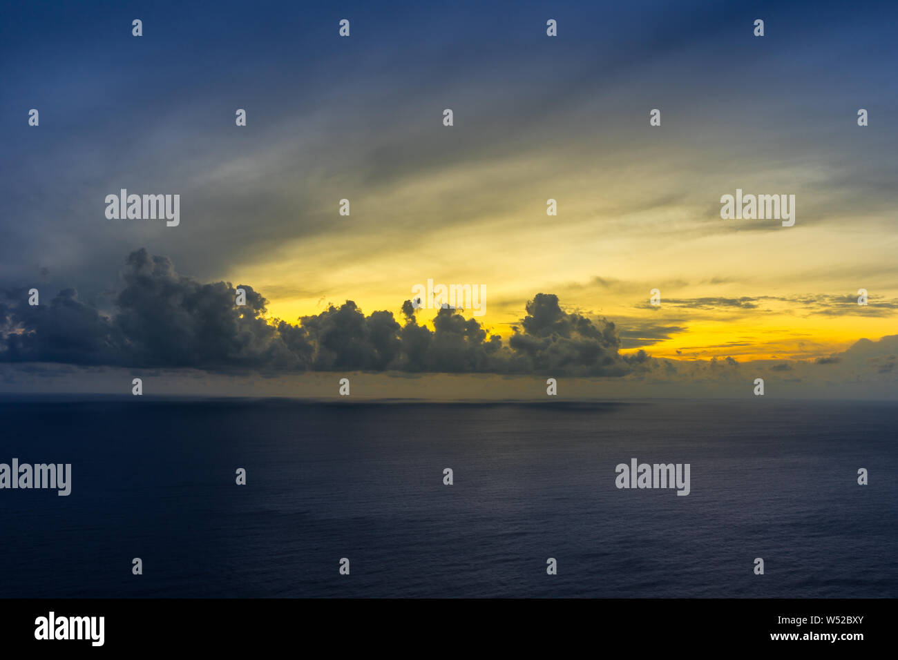 Greece, Zakynthos, Colorful magic afterglow sky cloud formations over ...