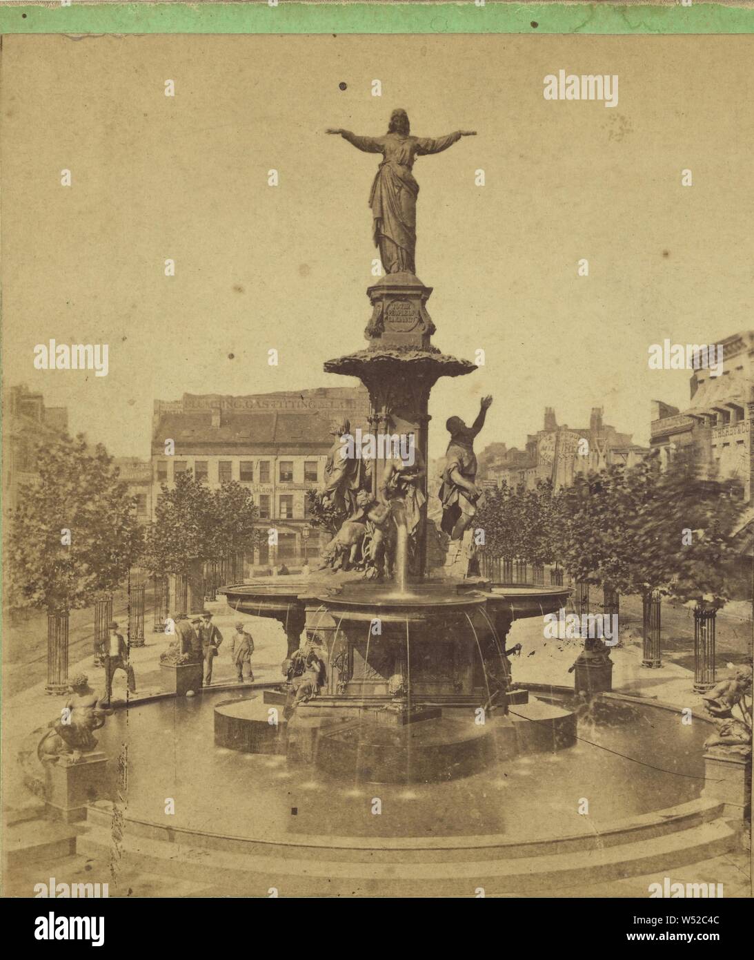 Unidentified fountain, Cincinnati, Ohio, C.H. Muhrman (American, active ...