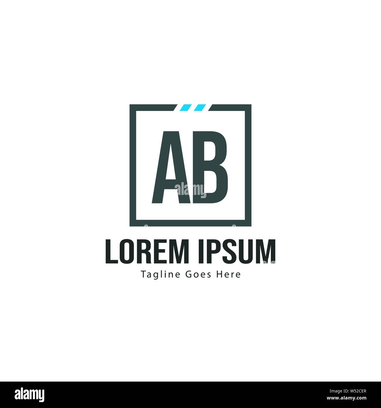AB Letter Logo Design. Creative Modern AB Letters Icon Illustration ...