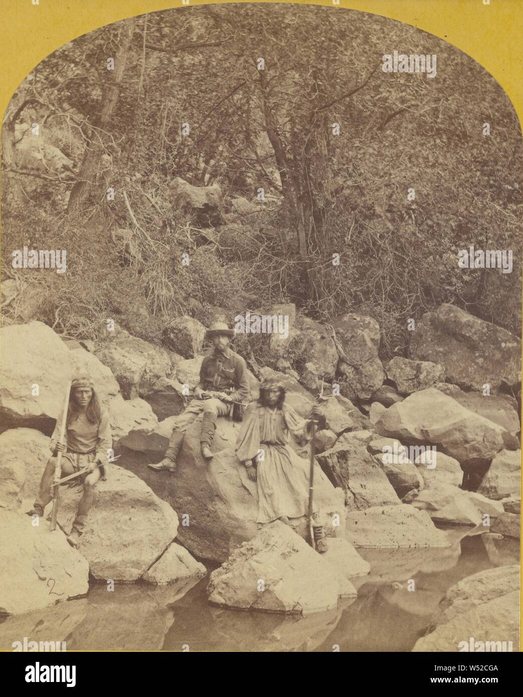Apache Scouts, at Apache Lake, Sierra Blanca Range., Timothy H. O ...