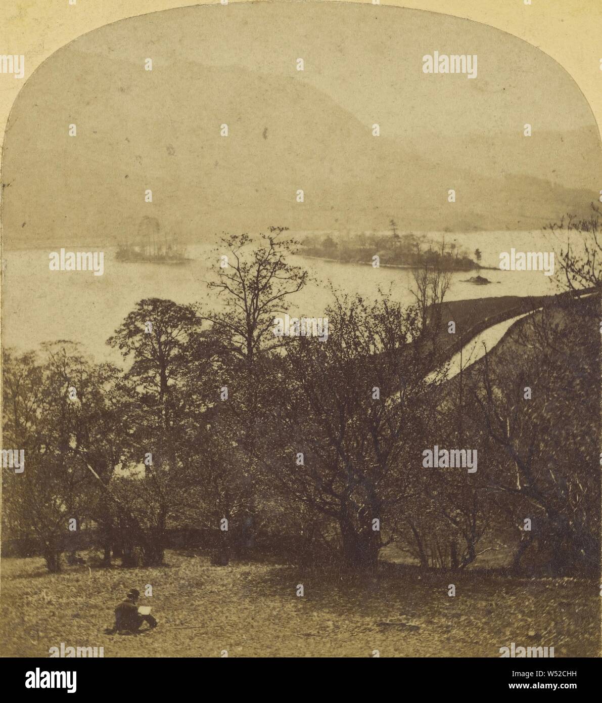 Heron Island, Rydal Water - Loughrigg Fell, Silver How, &c. in the ...