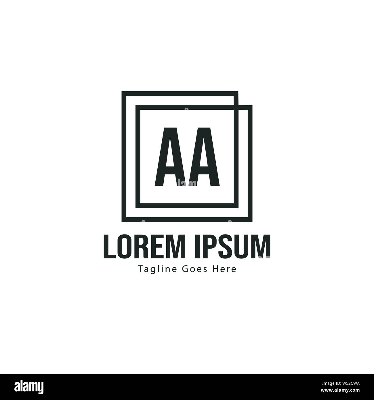 AA Letter Logo Design. Creative Modern AA Letters Icon Illustration ...