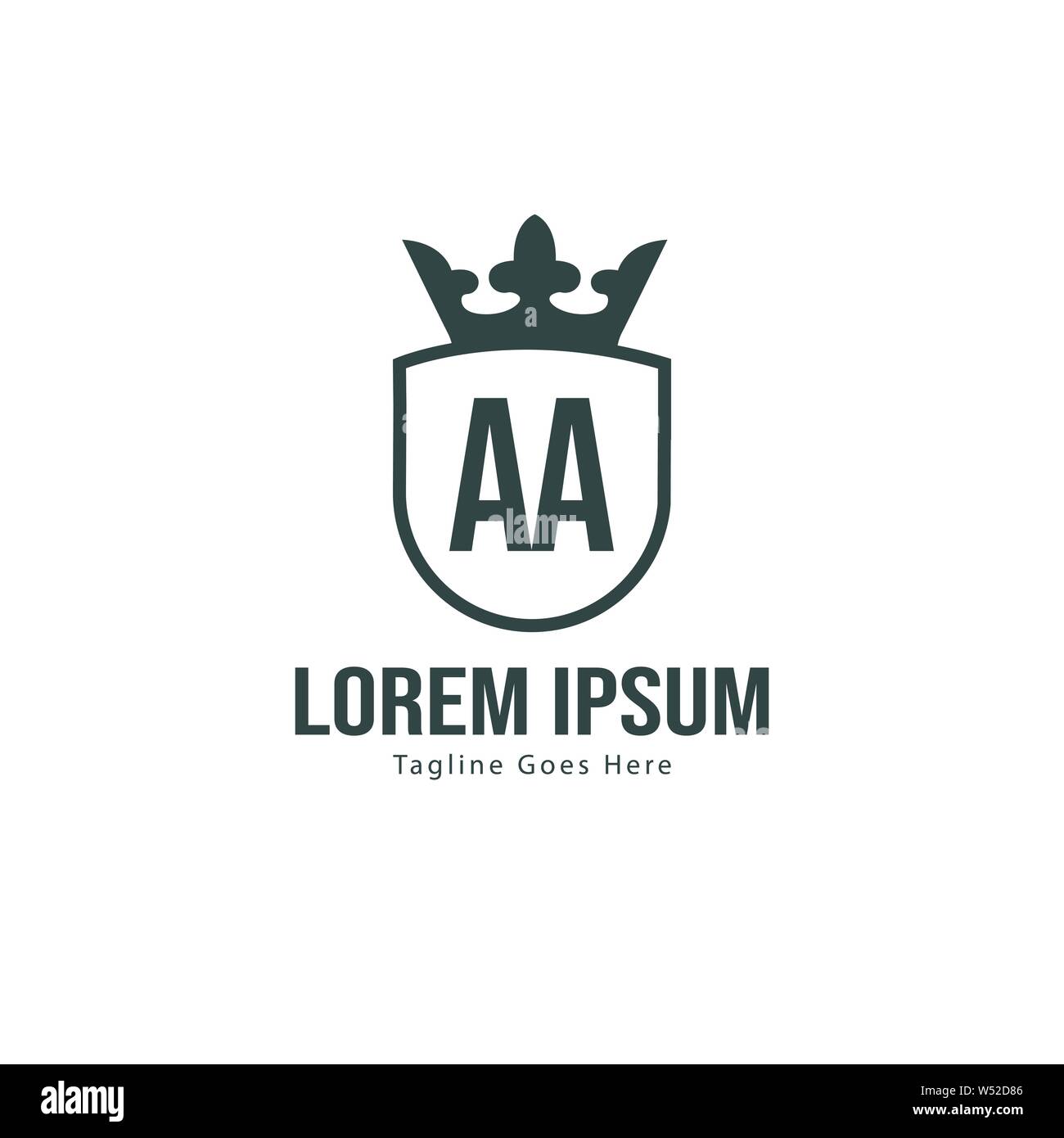 AA Letter Logo Design. Creative Modern AA Letters Icon Illustration ...