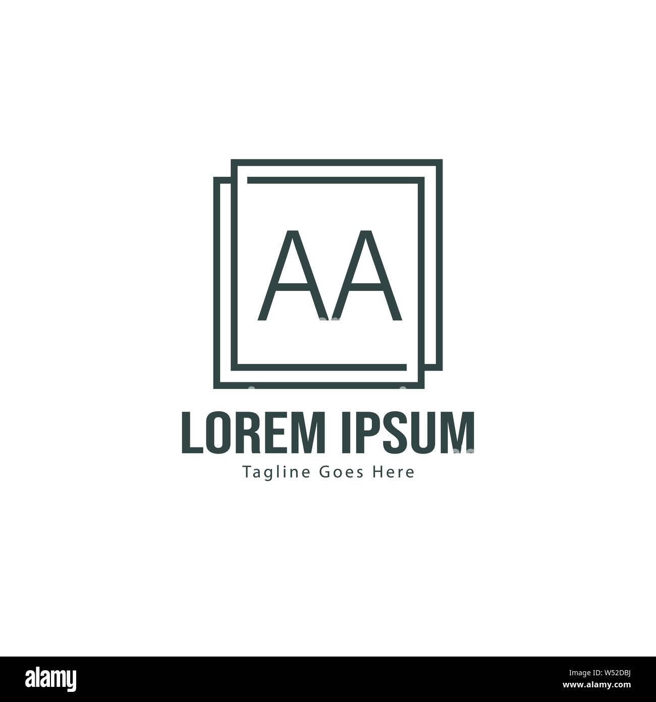 AA Letter Logo Design. Creative Modern AA Letters Icon Illustration ...