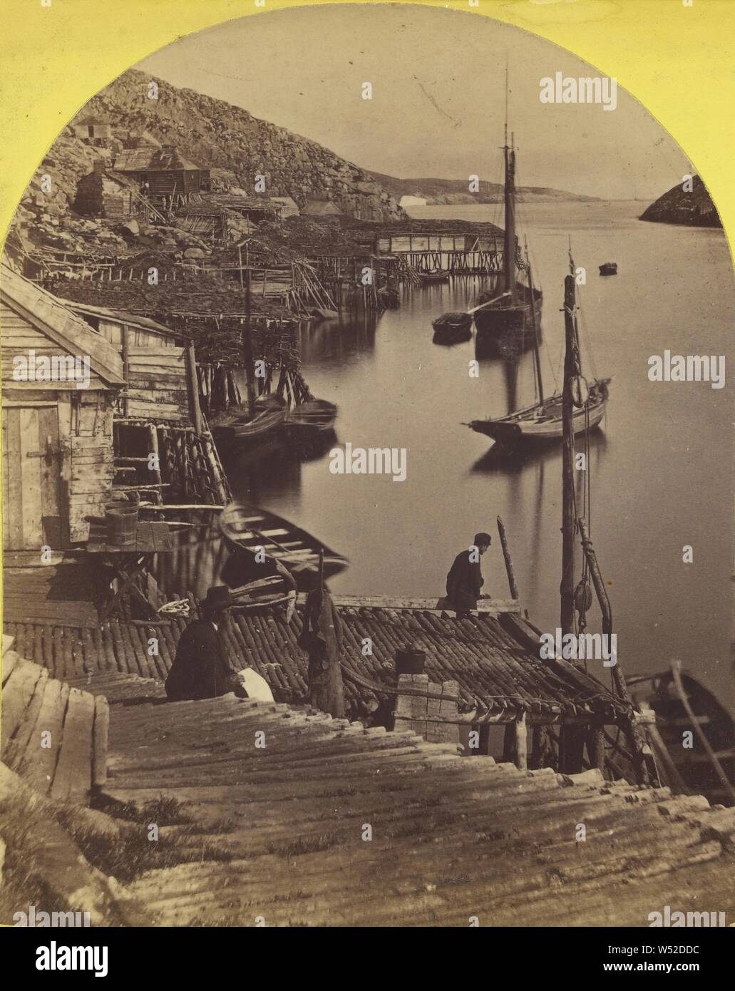 Labrador. Venison Island. Houses and Fish Stages, East Side., H.N ...