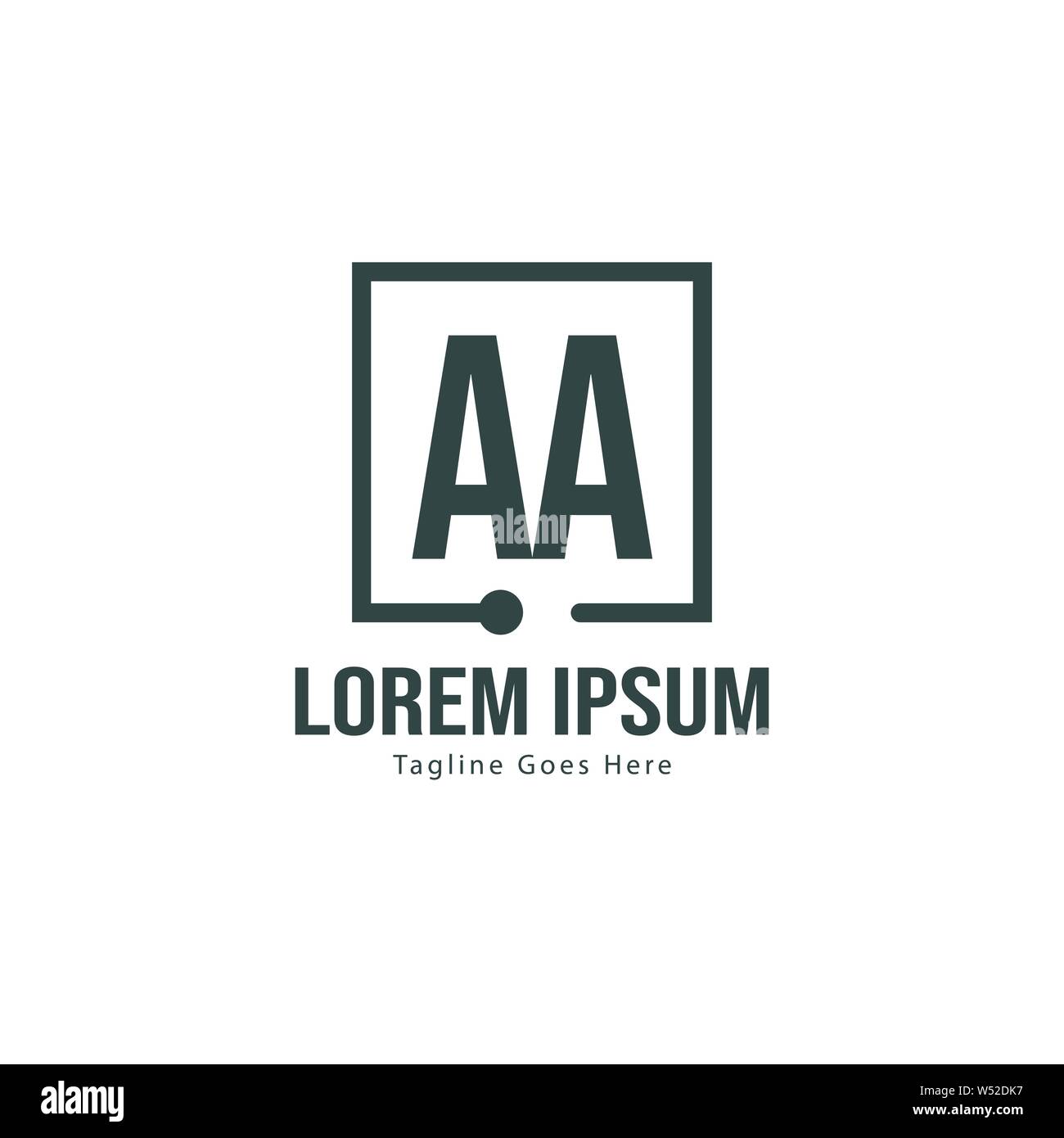 AA Letter Logo Design. Creative Modern AA Letters Icon Illustration ...