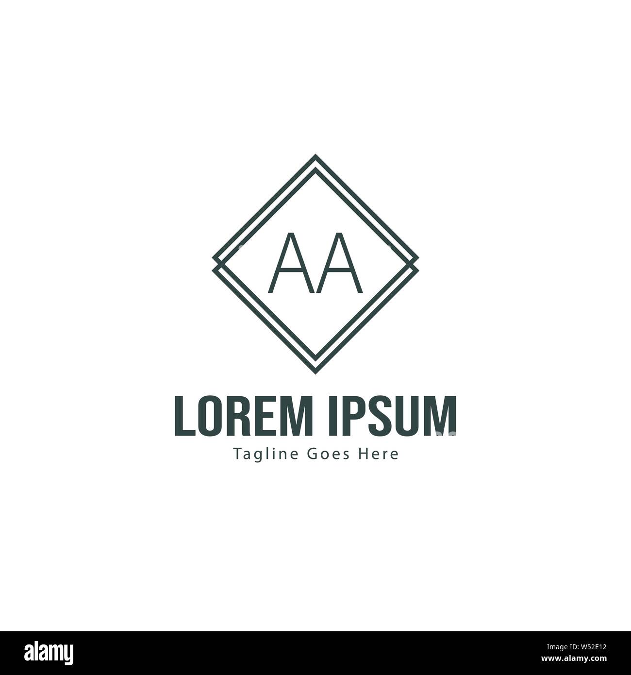 AA Letter Logo Design. Creative Modern AA Letters Icon Illustration ...