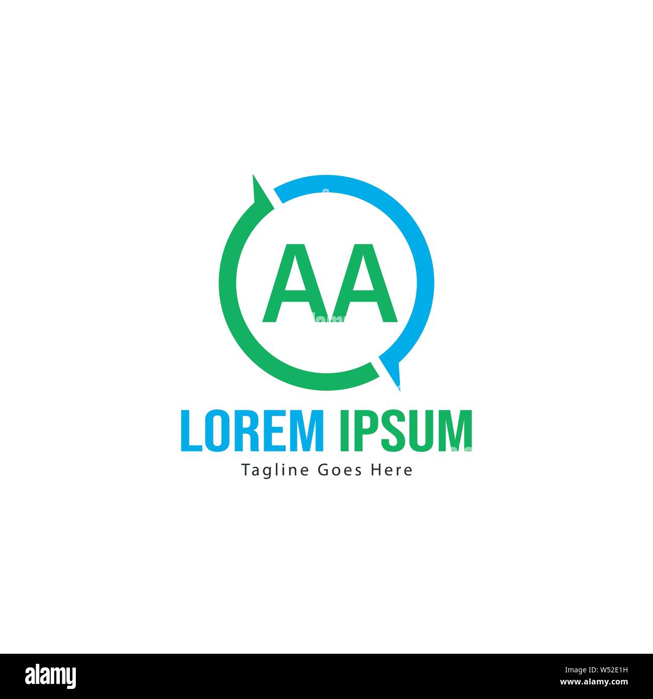 AA Letter Logo Design. Creative Modern AA Letters Icon Illustration ...