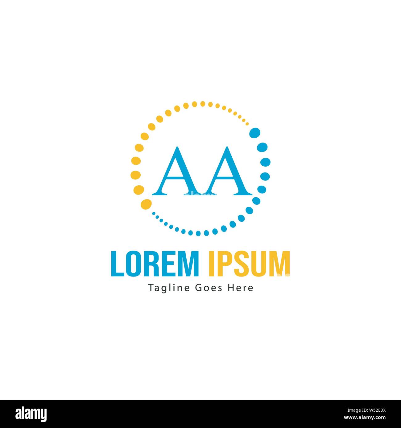 AA Letter Logo Design. Creative Modern AA Letters Icon Illustration ...