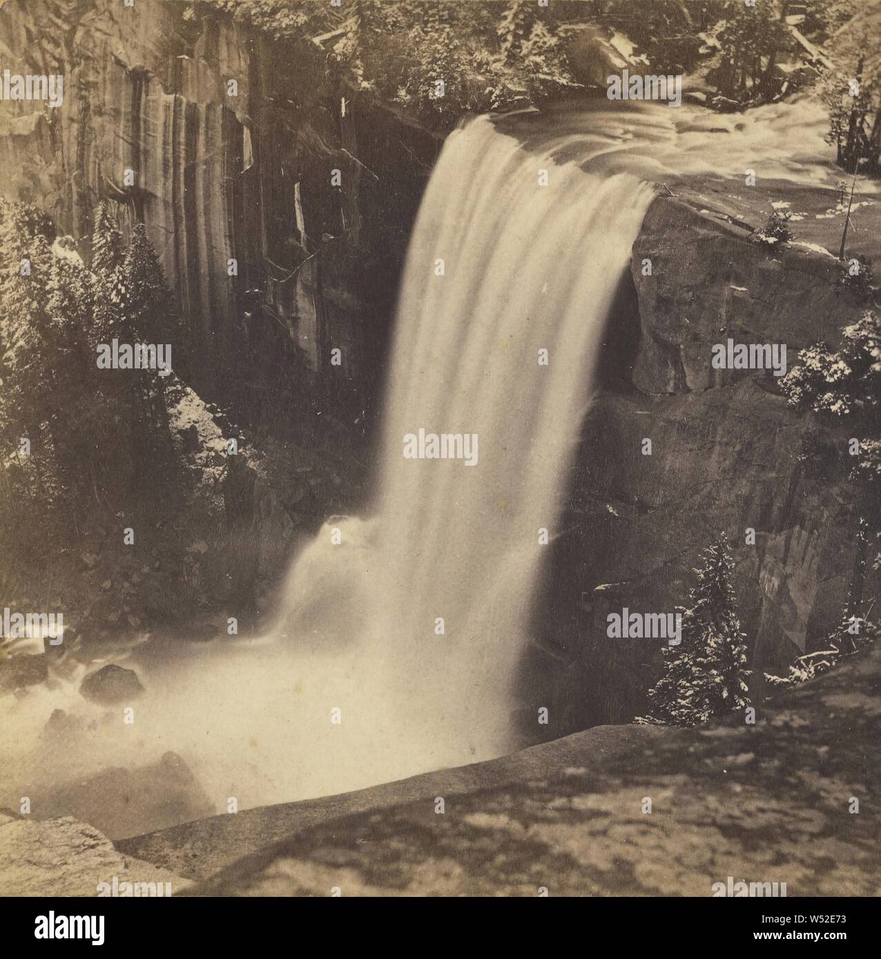 Vernal Fall, (350 feet high) from above, after Snow Storm in July ...