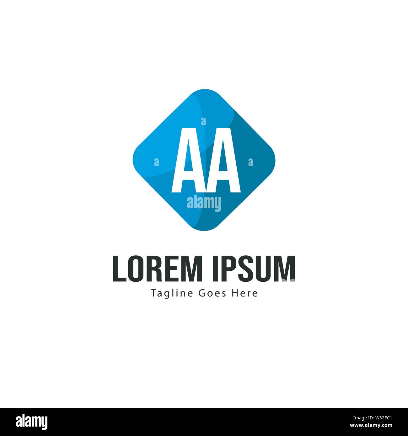 AA Letter Logo Design. Creative Modern AA Letters Icon Illustration ...