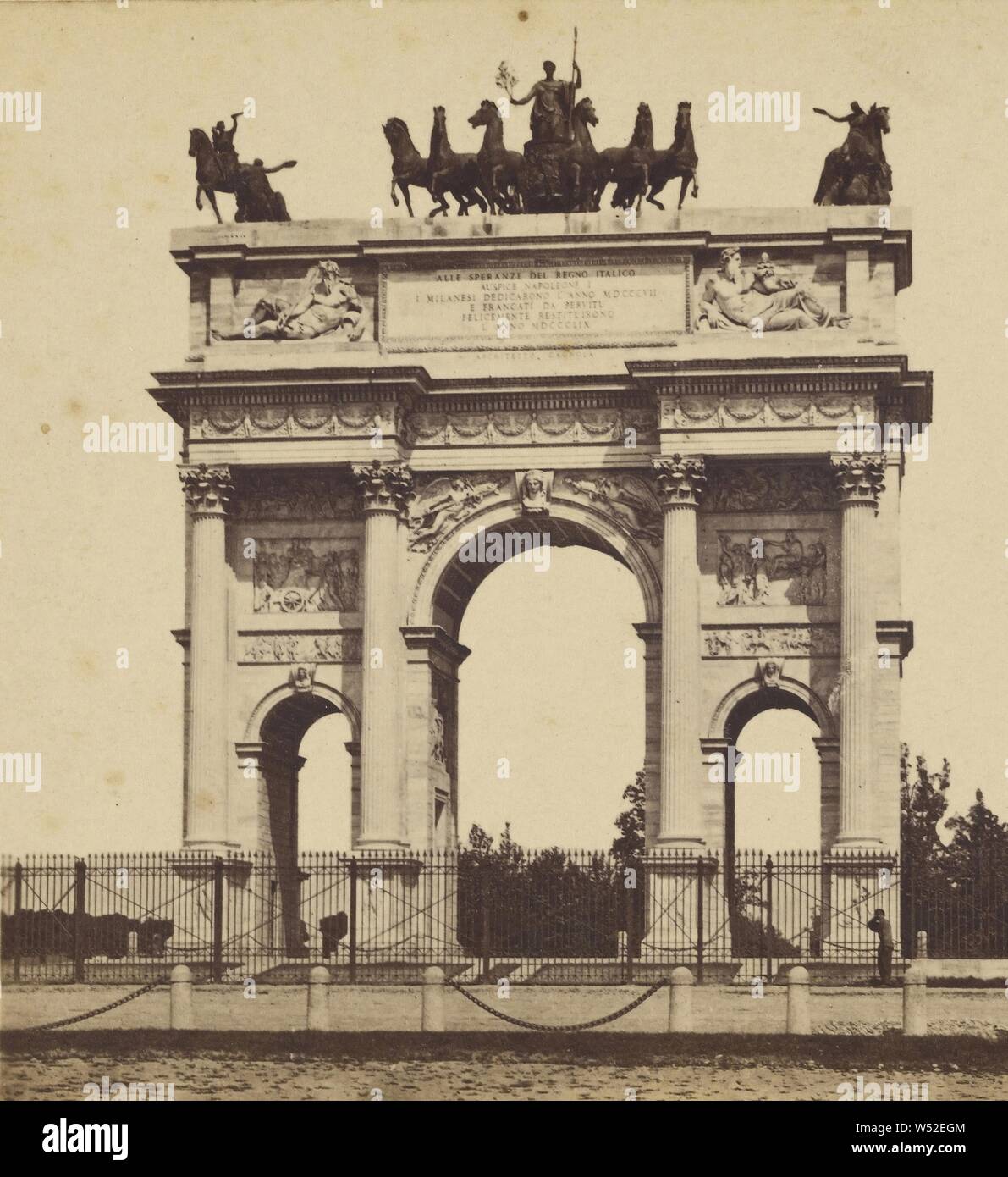 Arco della Pace (Milano), Sommer & Behles (Italian, 1867 - 1874), 1860 ...