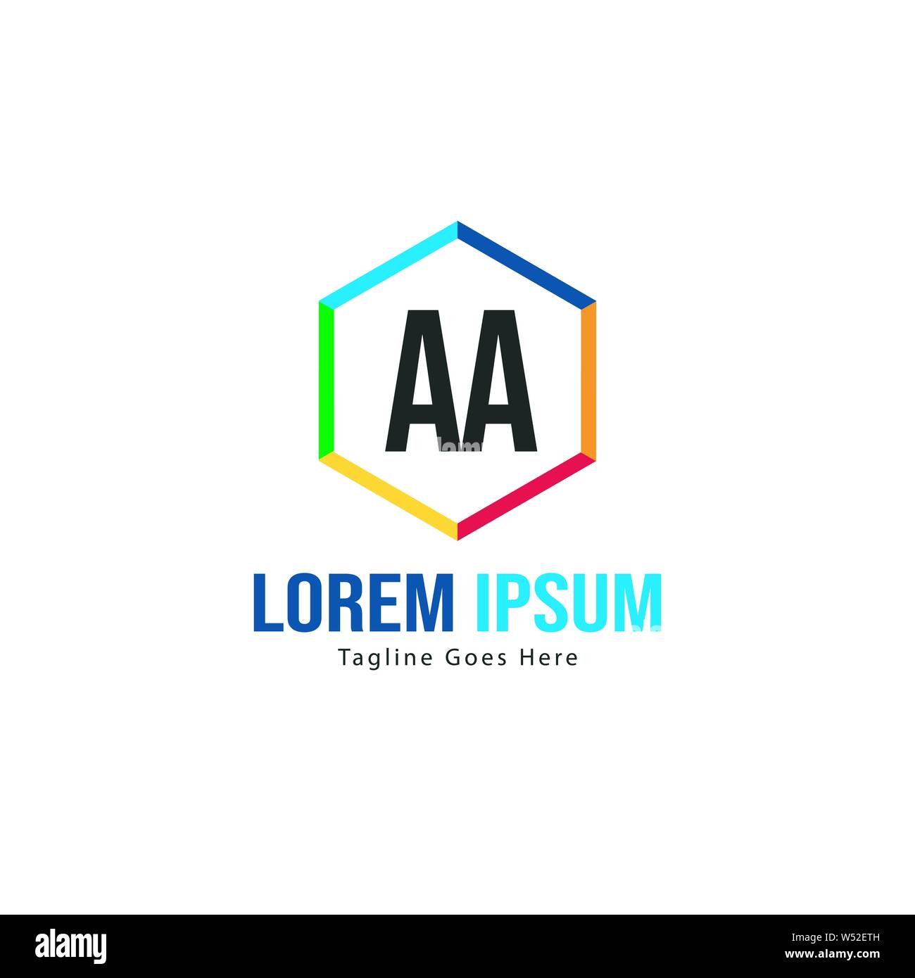 AA Letter Logo Design. Creative Modern AA Letters Icon Illustration ...
