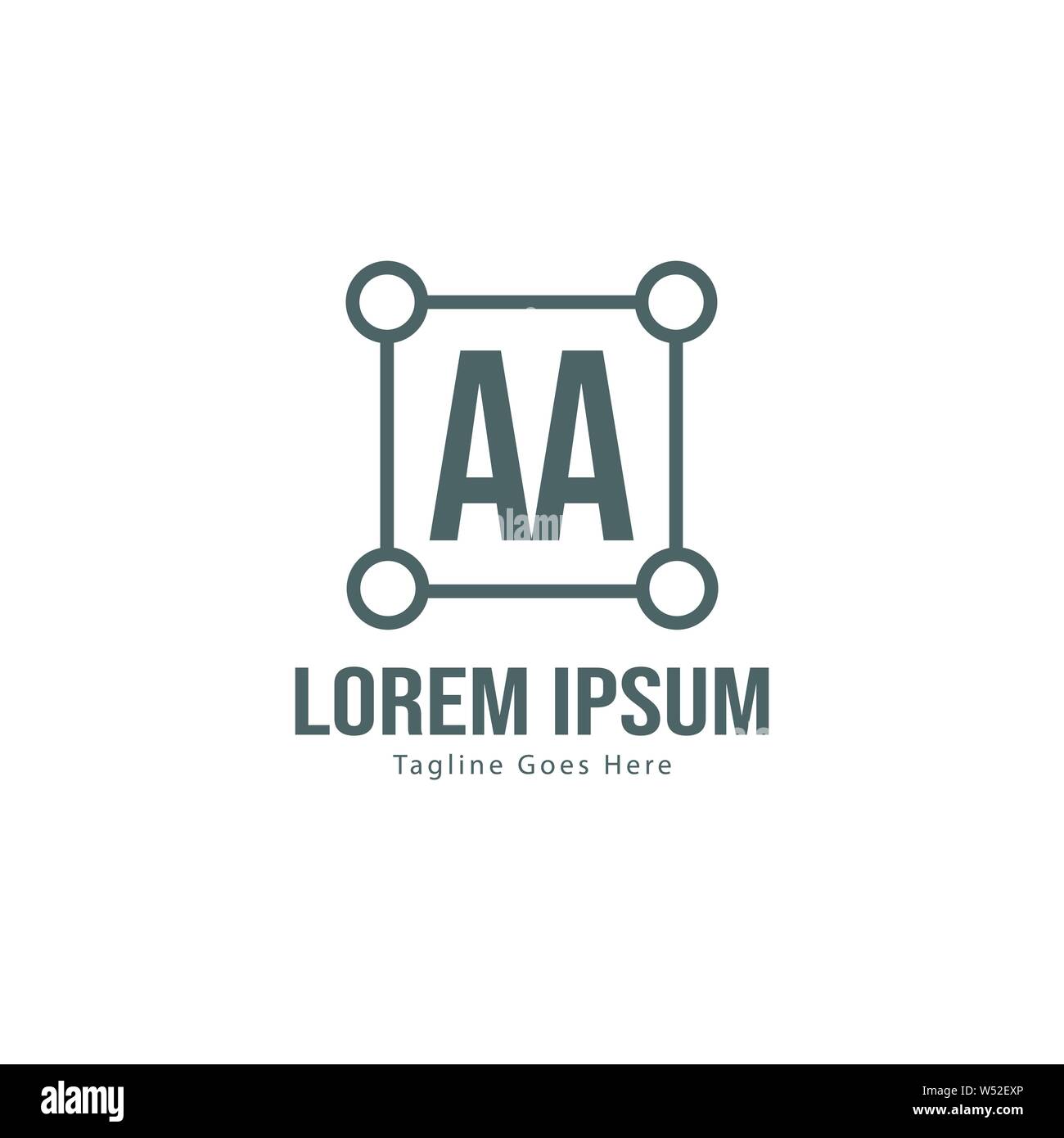 AA Letter Logo Design. Creative Modern AA Letters Icon Illustration ...