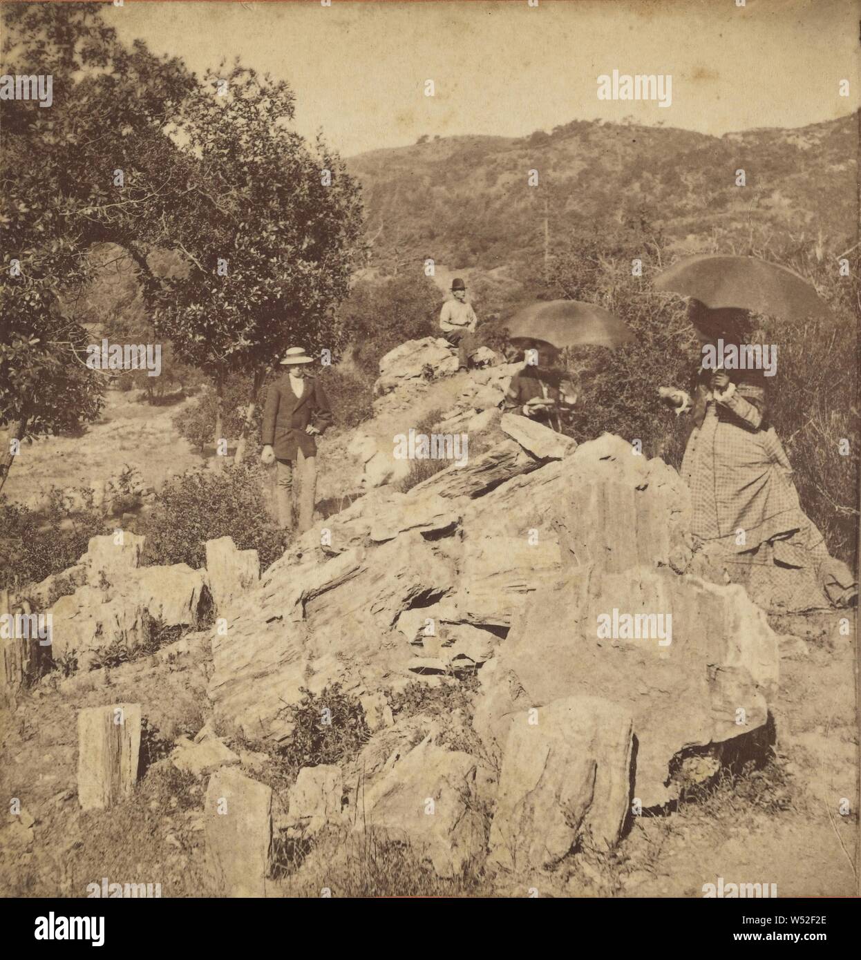 Party on the rocks, Yosemite, Carleton Watkins (American, 1829 - 1916 ...