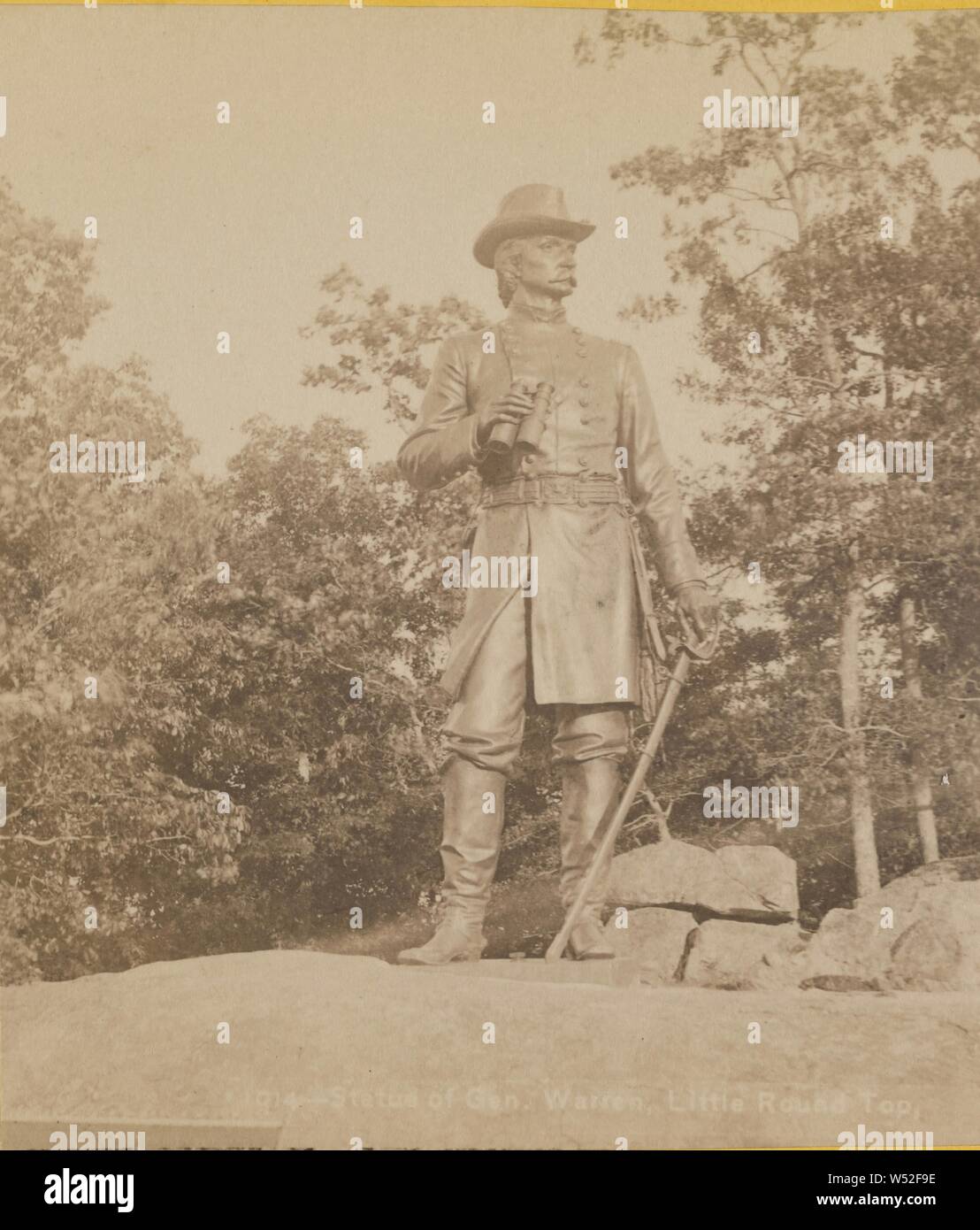 Statue of Gen. Warren, Little Round Top., William H. Tipton (American ...